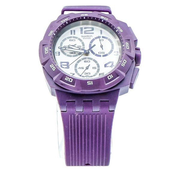 Swatch | Accessories | Swatch The Originals Purple Funk Chronograph ...